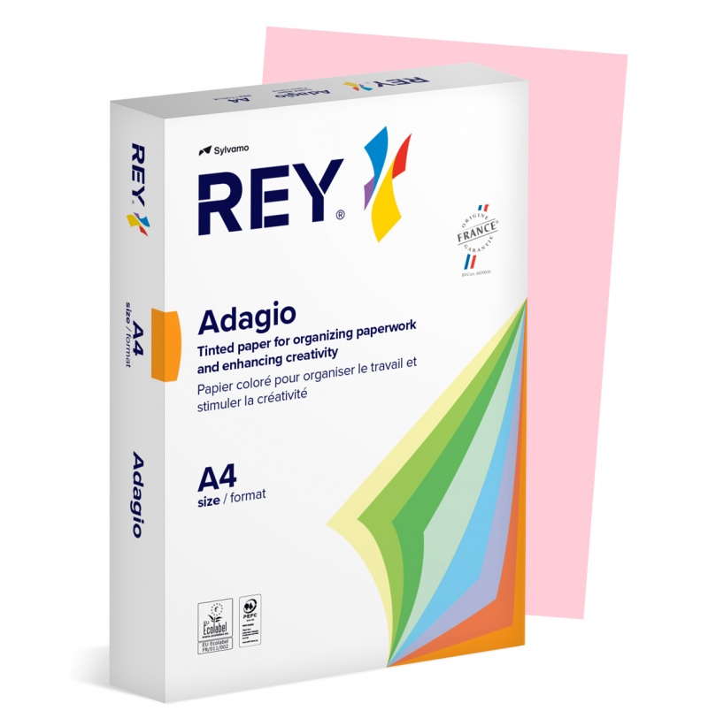 Papier ksero REY ADAGIO, A4, 160gsm, 89 różowy pastel *RYADA160X475 ...