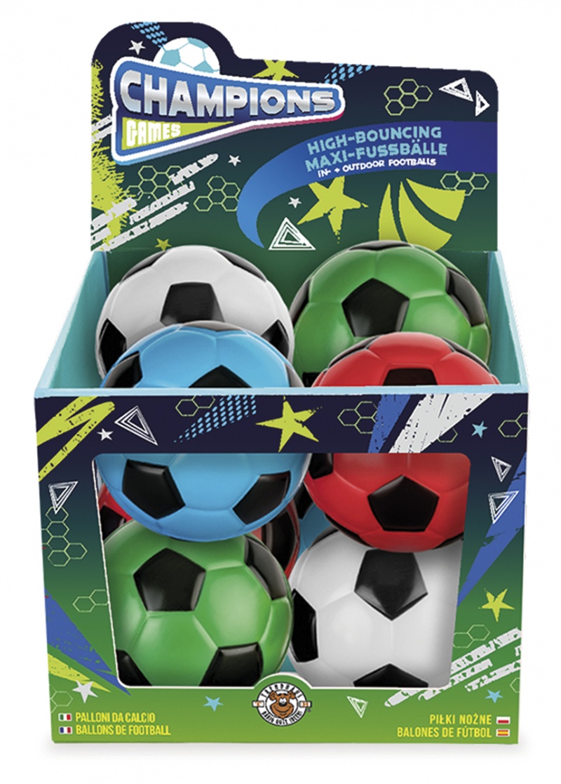 Piłka nożna Fun & Jump TRENDHAUS CH FB-6, Ø 6,2 cm, mix kolorów - PBS ...