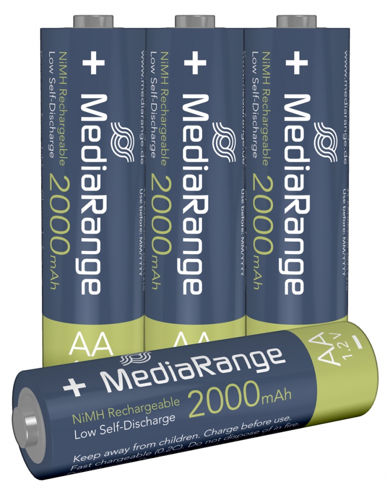 Akumulator MEDIARANGE AA, NiMH, 2000mAh, blister, 4 szt. - PBS Connect ...
