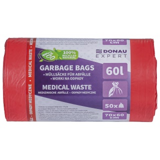 Medical waste bags DONAU EXPERT, LDPE, 60l, 50 pcs., red - PBS Connect ...