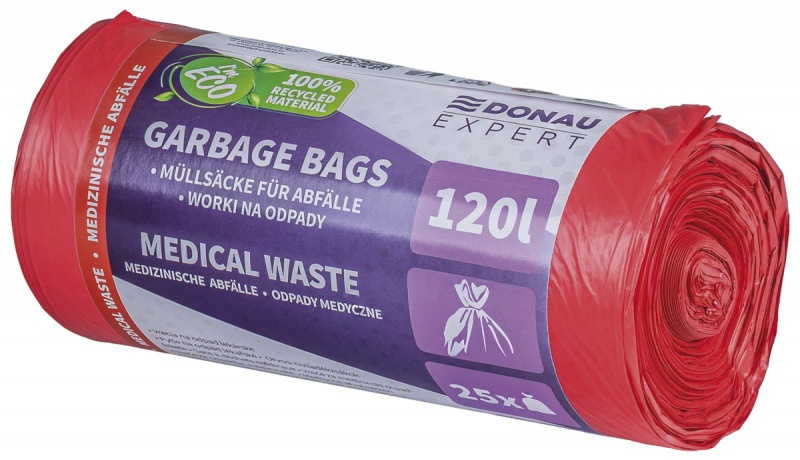Medical waste bags DONAU EXPERT, LDPE, 120l, 25 pcs., red - PBS Connect ...