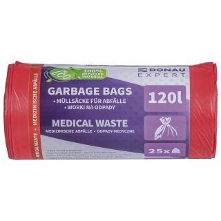 Medical waste bags DONAU EXPERT, LDPE, 120l, 25 pcs., red - PBS Connect ...