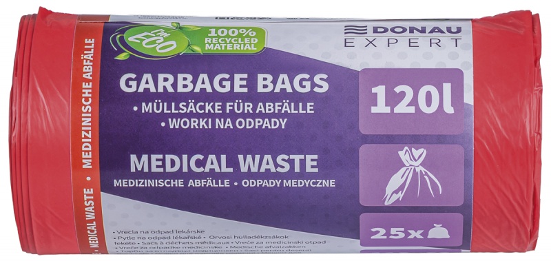 Medical waste bags DONAU EXPERT, LDPE, 120l, 25 pcs., red - PBS Connect ...